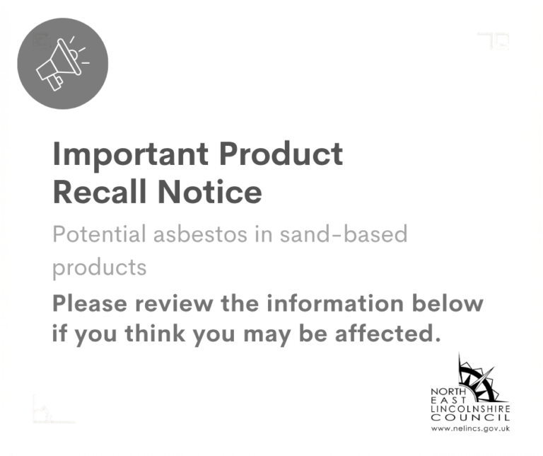 Product Recall Notice – Potential asbestos in sand-based products | NELC